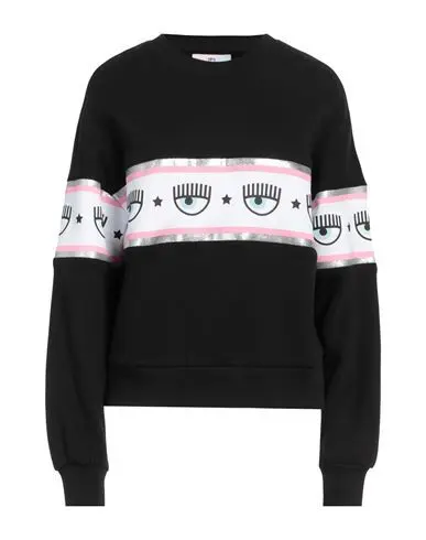 CHIARA FERRAGNI Sweatshirt Size Cotton, Elastane - Black