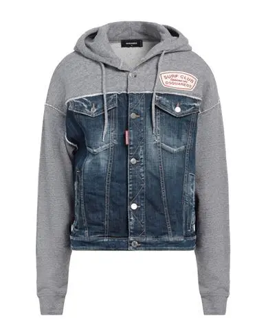Dsquared2 Two-tone Denim Trucker Jacket With Hood