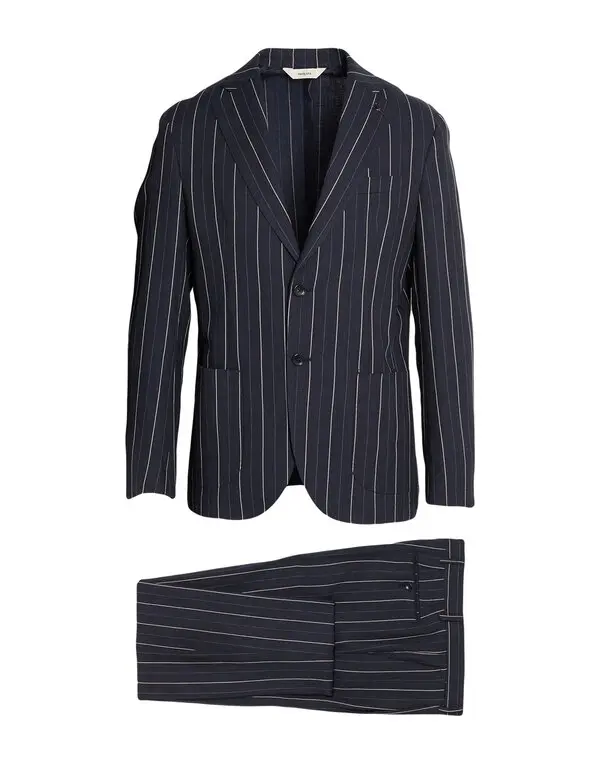 PAOLONI Suit Midnight Size Linen, Wool