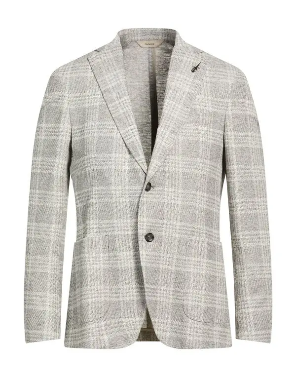 PAOLONI Blazer Size Linen, Cotton, Polyester - Light Grey