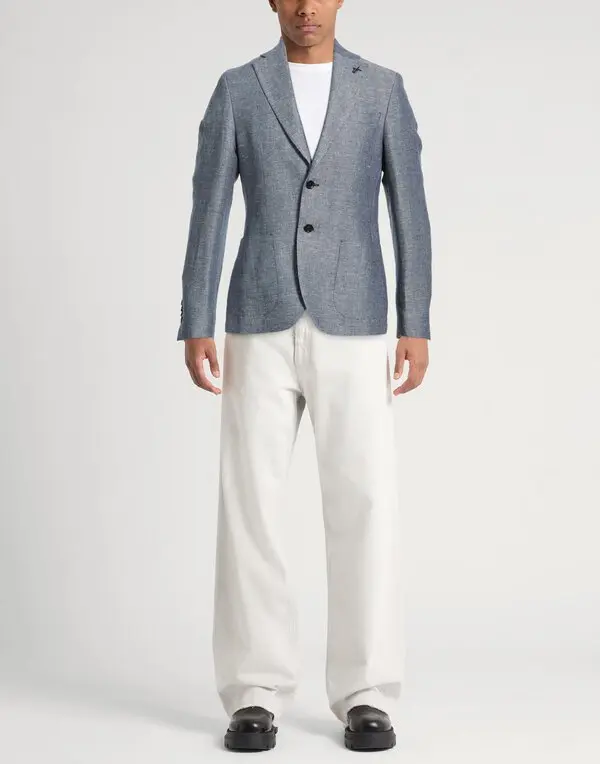 PAOLONI Blazer Size Linen, Wool, Viscose, Polyester