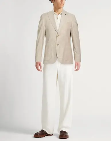 PAOLONI Blazer Size Cotton, Virgin Wool, Viscose, Linen, Elastane
