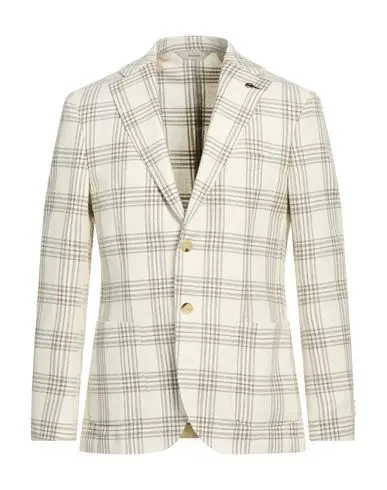 PAOLONI Blazer Size Cotton, Linen, Virgin Wool - Ivory