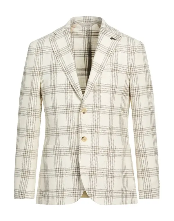 PAOLONI Blazer Size Cotton, Linen, Virgin Wool - Ivory