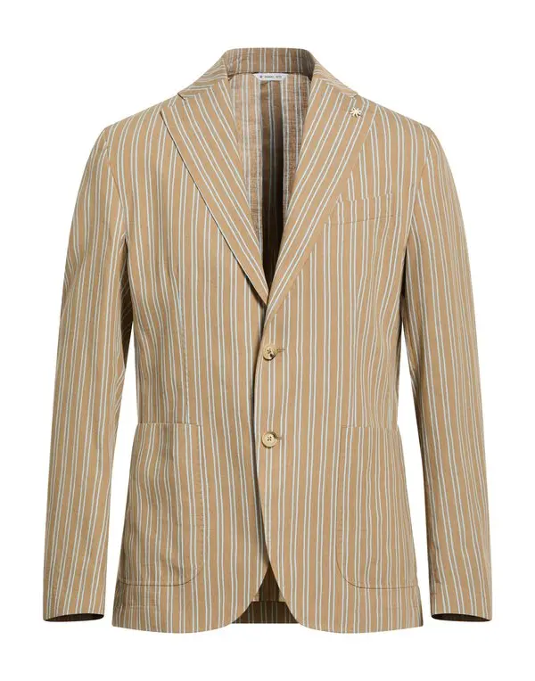 MANUEL RITZ Blazer Size Linen, Viscose, Polyamide - Beige