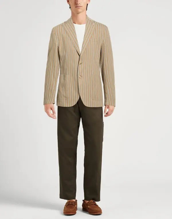 MANUEL RITZ Blazer Size Linen, Viscose, Polyamide - Beige