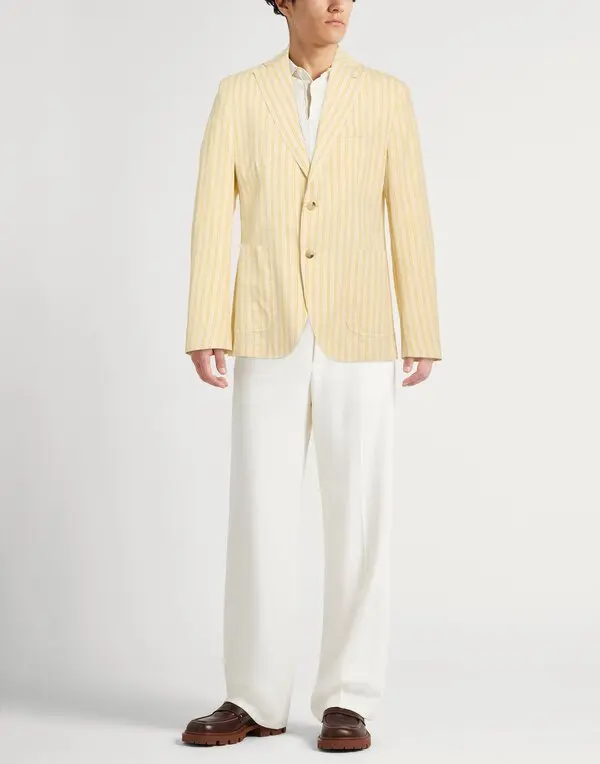 MANUEL RITZ Blazer Size Linen, Viscose, Polyamide - Ivory
