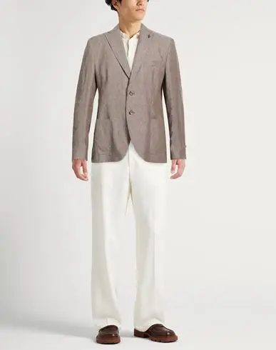 PAOLONI Blazer Size Linen - Grey