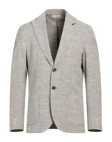 PAOLONI Blazer Size Cotton, Viscose, Linen, Elastane - Grey