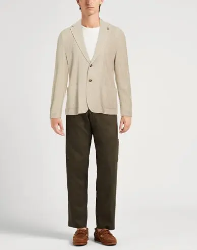 PAOLONI Blazer Size Cotton, Linen, Polyamide - Beige