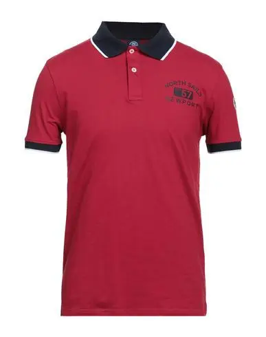 NORTH SAILS Polo Shirt Burgundy Size Cotton, Elastane - Red