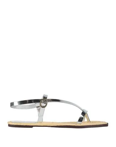 Farm Rio Thong Sandal Size Leather - Silver