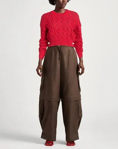 Alpha Studio Crewneck Open-knit Sweater