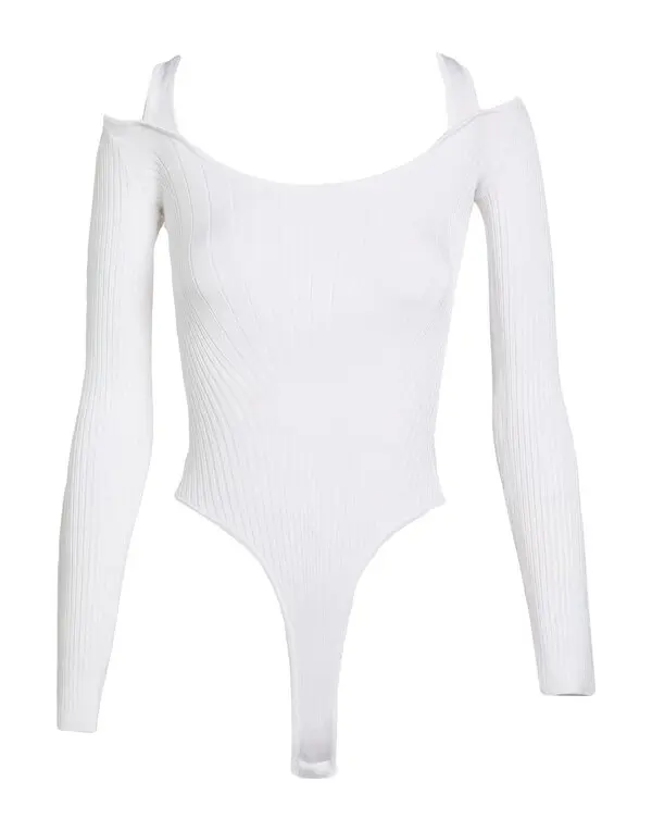 MUGLER Ribbed Jersey Bodysuit