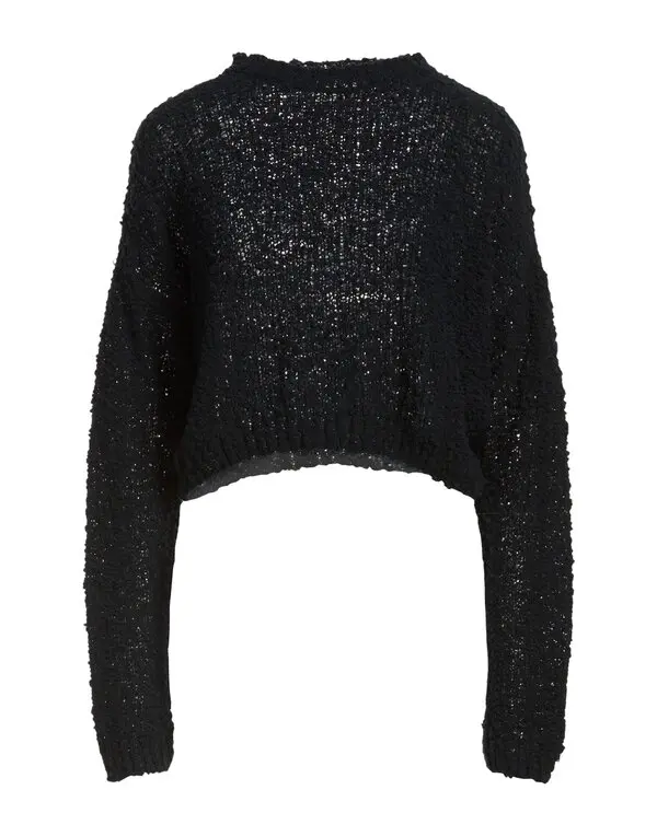 VICOLO Bouclé Knit Cropped Sweater