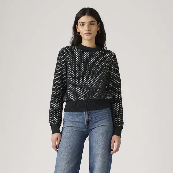 LEVI'S Snowflake Crewneck Pullover Sweater
