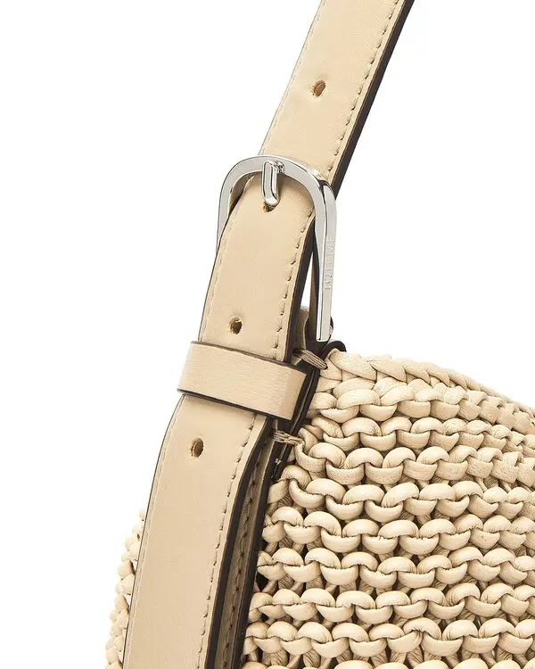 TOTEME Belted Woven Leather Tote Bag - Fawn