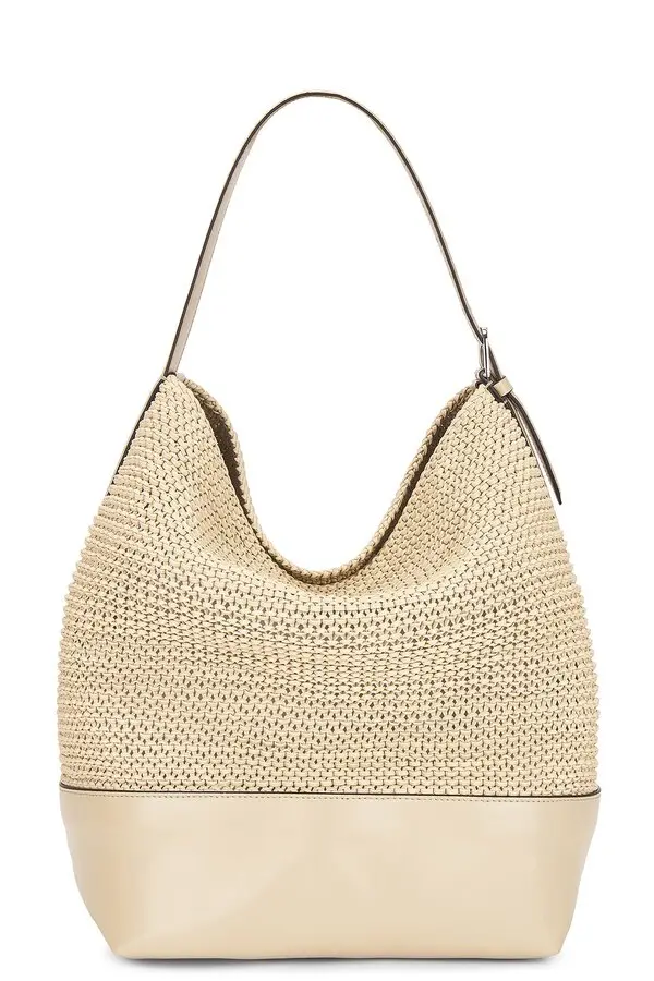 TOTEME Belted Woven Leather Tote Bag - Fawn