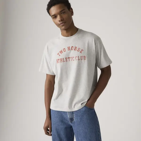 LEVI'S Graphic Boxy Fit T-shirt - Light Heather Grey