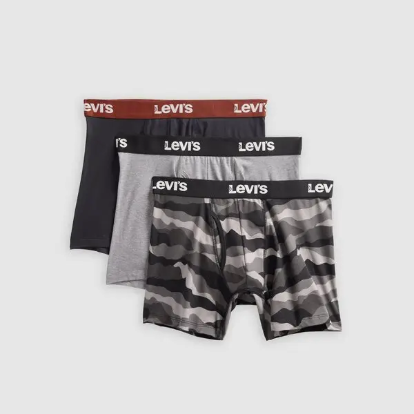 LEVI'S Camo Print Boxer Brief - Grey And Black