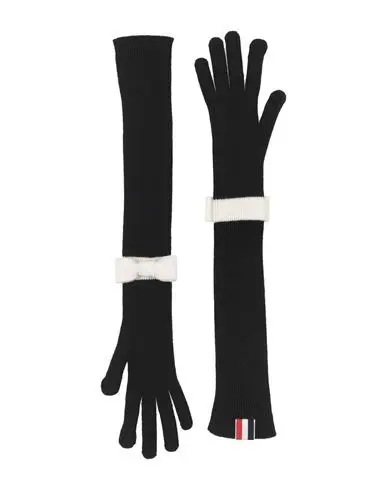 Thom Browne Gloves Size Virgin Wool - Black