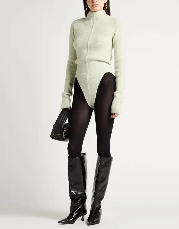 Rick Owens Bodysuit In Light Alpaca Wool Blend