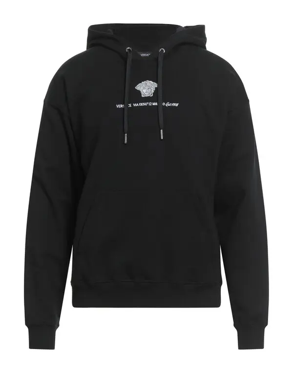Versace Hooded Sweatshirt With Embroidered Logo