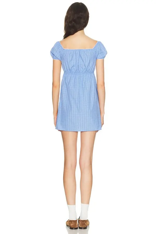 Miu Miu Check Mini Dress - Celeste