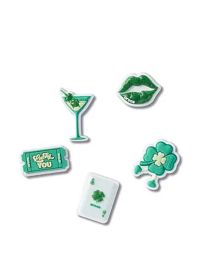 Pink Crocs 5-pack Jibbitz™ St. Patrick's Day Charms - Multicolored