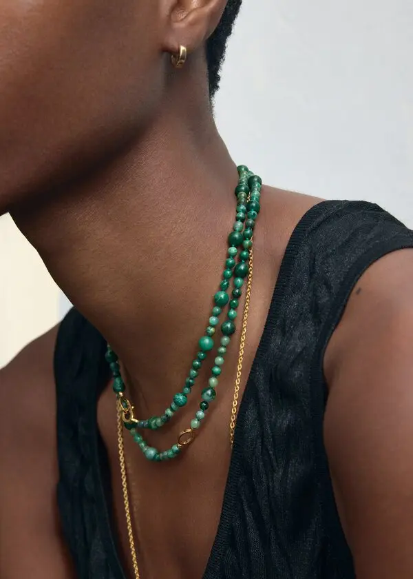 TOTEME Infinity Bead Necklace - Green