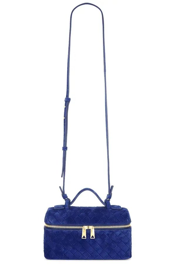 Bottega Veneta Bang Bang Bag In Blue - Blue Royal & Gold