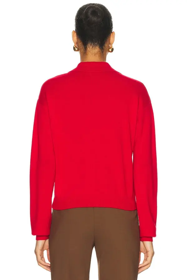 EAVES Whinifred Knit Polo - Red