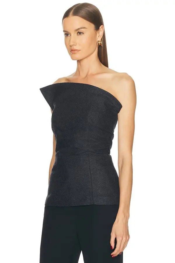 EAVES Helge Wool Flannel Structured Top