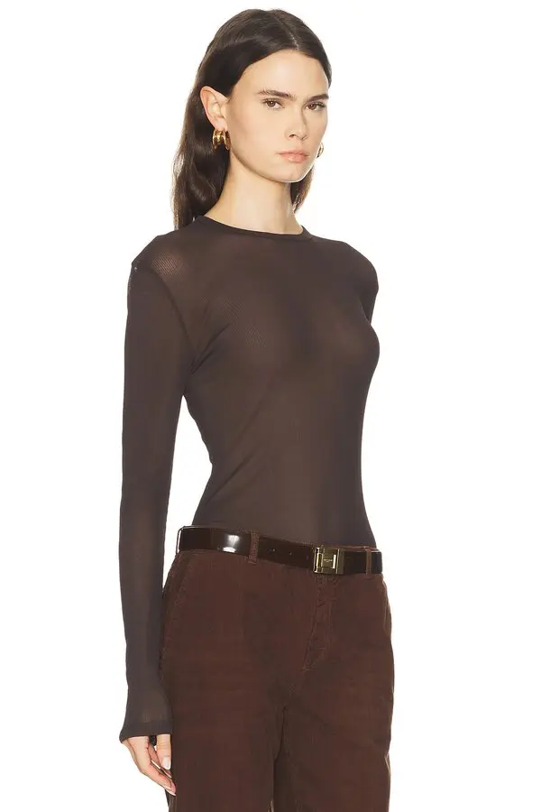 Acne Studios Ermana Top In Chocolate