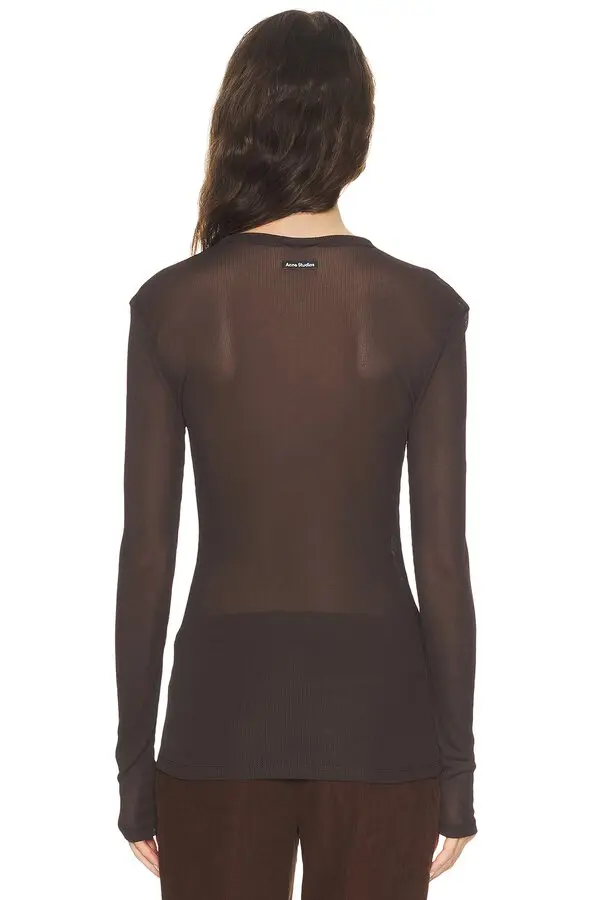 Acne Studios Ermana Top In Chocolate