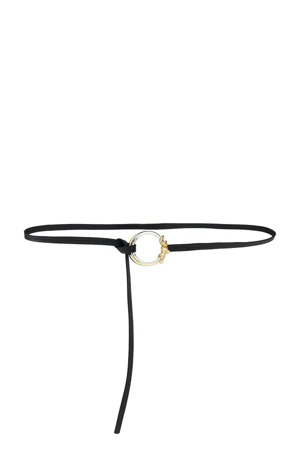 Bottega Veneta Knot Ring Belt In Black - Black  Muse Brass  & Silver