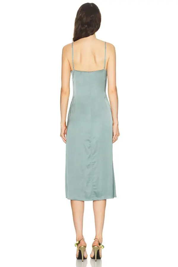 Acne Studios Docketta Satin Dress - Sage Green
