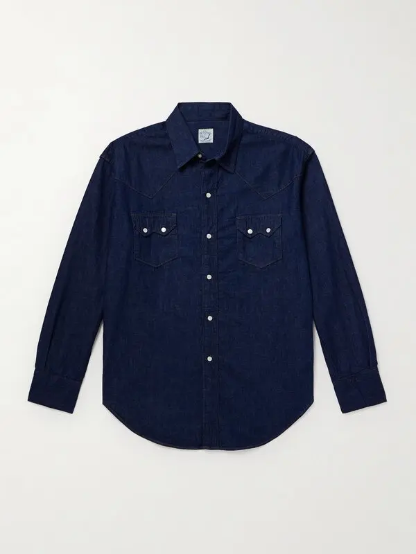 ORSLOW Denim Western Shirt - Blue