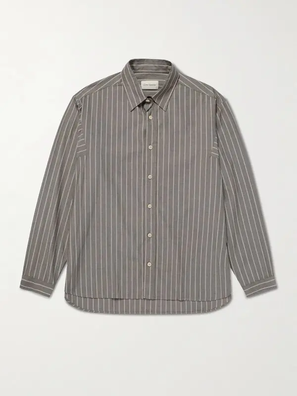 Oliver Spencer Garrison Striped Cotton Shirt - Gray