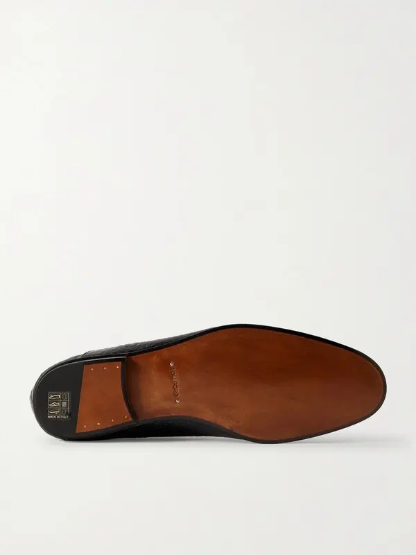 TOM FORD Steven Croc-effect Leather Loafers - Black