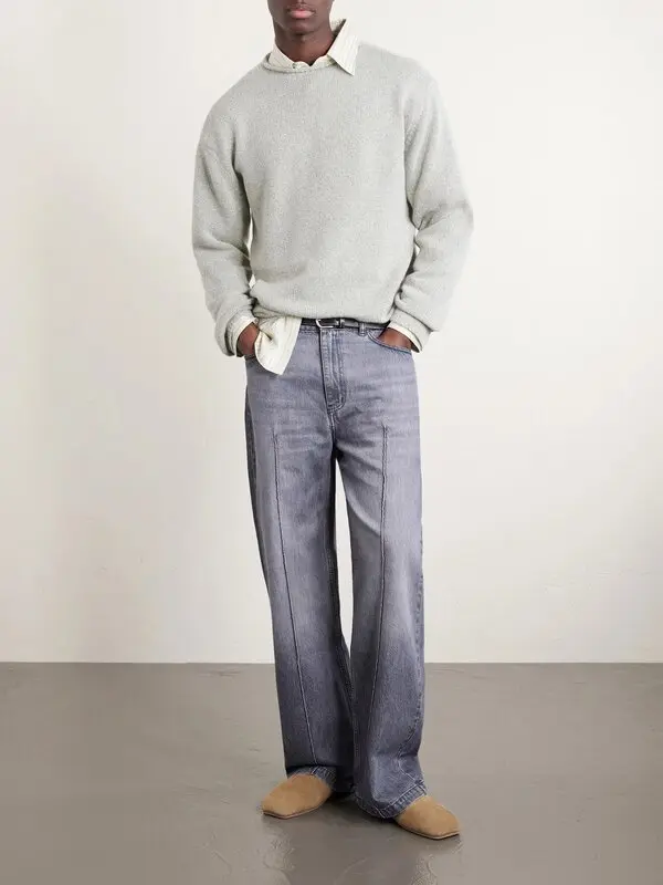 Auralee Cashmere And Silk-blend Sweater