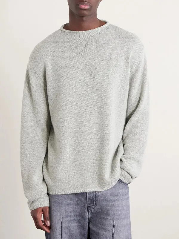 Auralee Cashmere And Silk-blend Sweater