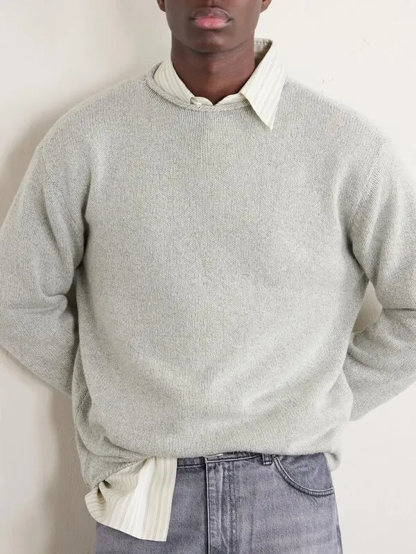 Auralee Cashmere And Silk-blend Sweater