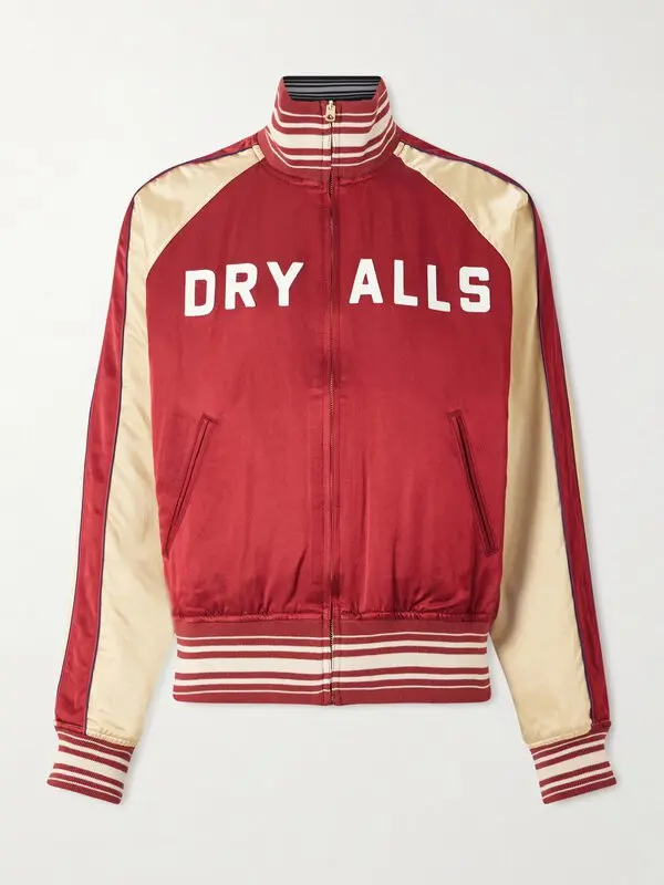 HUMAN MADE Reversible Logo-appliquéd Cotton-blend Satin Bomber Jacket