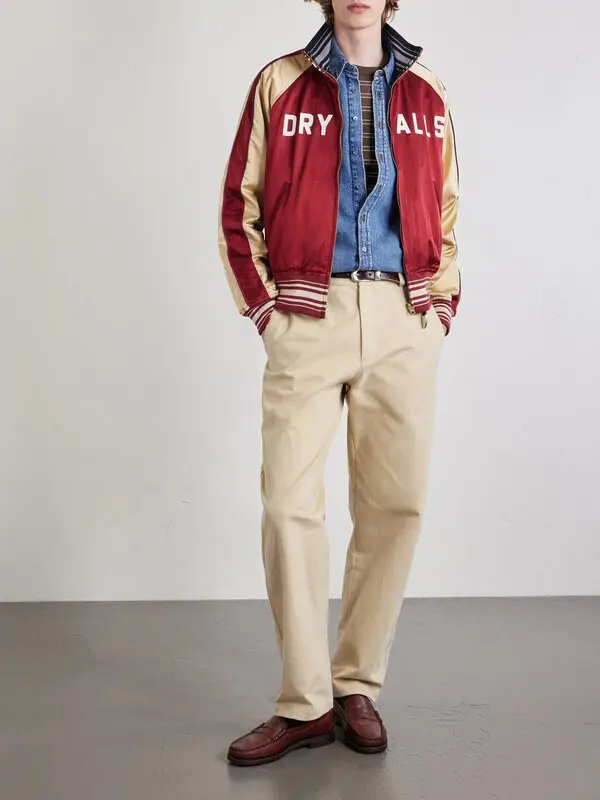 HUMAN MADE Reversible Logo-appliquéd Cotton-blend Satin Bomber Jacket
