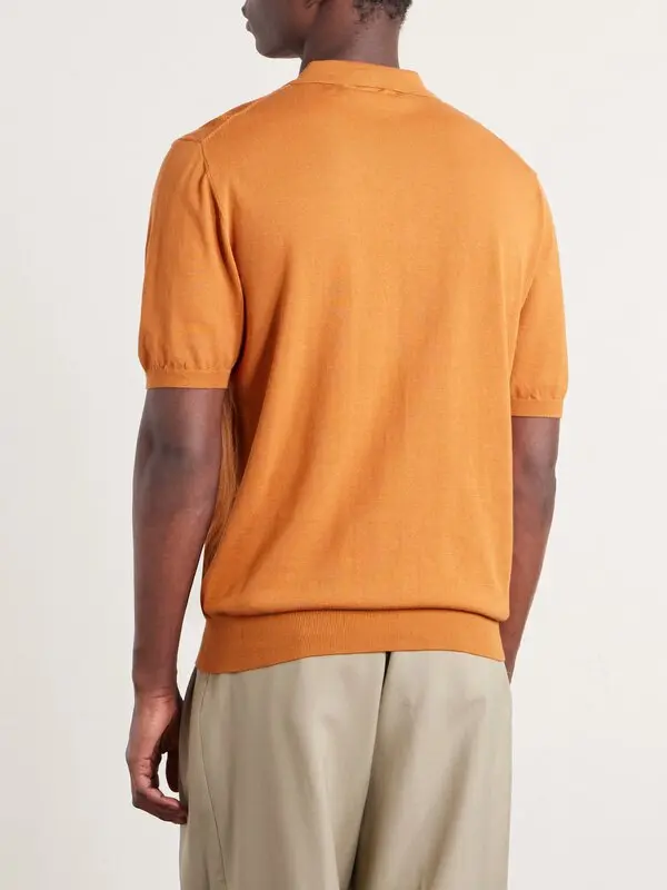Hartford Pointelle-knit Cotton Polo Shirt