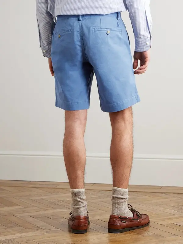 Polo Ralph Lauren Bedford Straight-leg Cotton Oxford Shorts - Blue