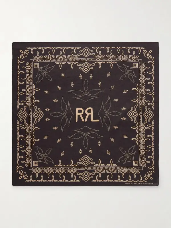 Ralph Lauren Printed Cotton Bandana - Brown