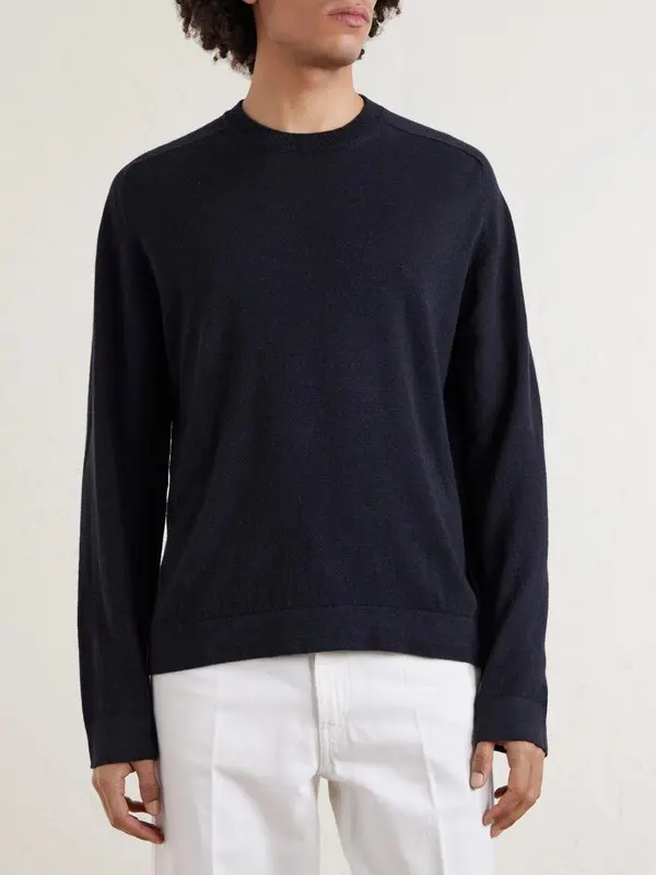 PIACENZA CASHMERE 1733 Cashmere And Linen-blend Sweater