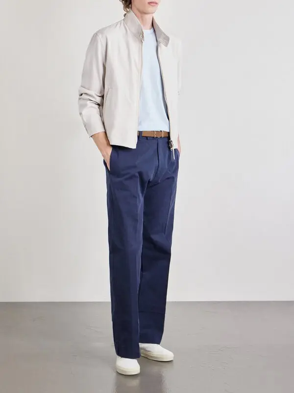 TOM FORD Slim-fit Logo-embroidered Cotton And Silk-blend Jersey T-shirt